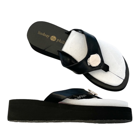 lindsay phillips | Shoes | Lindsay Phillips Allie Logo Flatform Sandals ...
